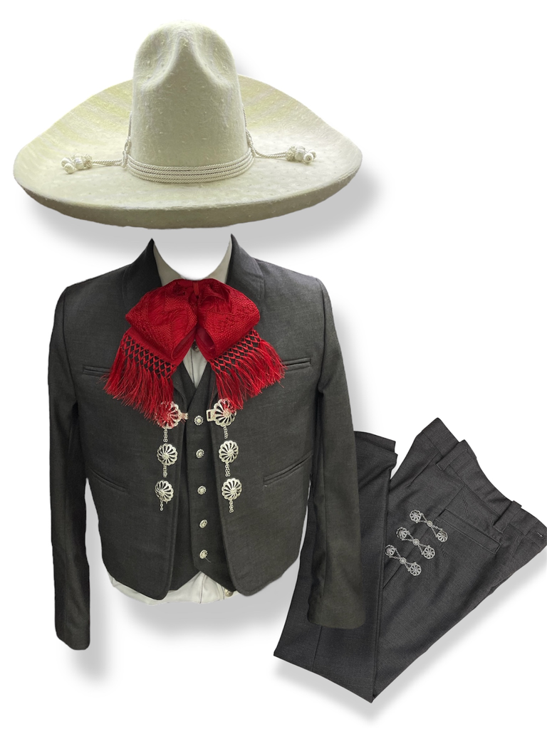 TRAJE GRIS ECHICO 30X30 MEDIA GALA | Vestir Charro